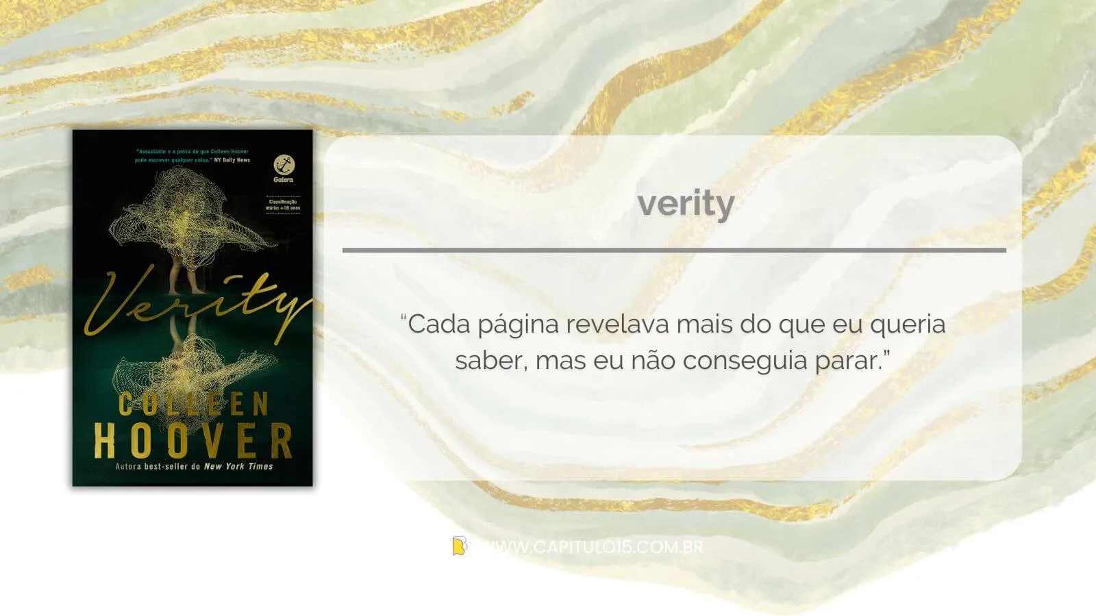 19 Melhores Frases de “Verity” por Colleen Hoover - Capitulo 15